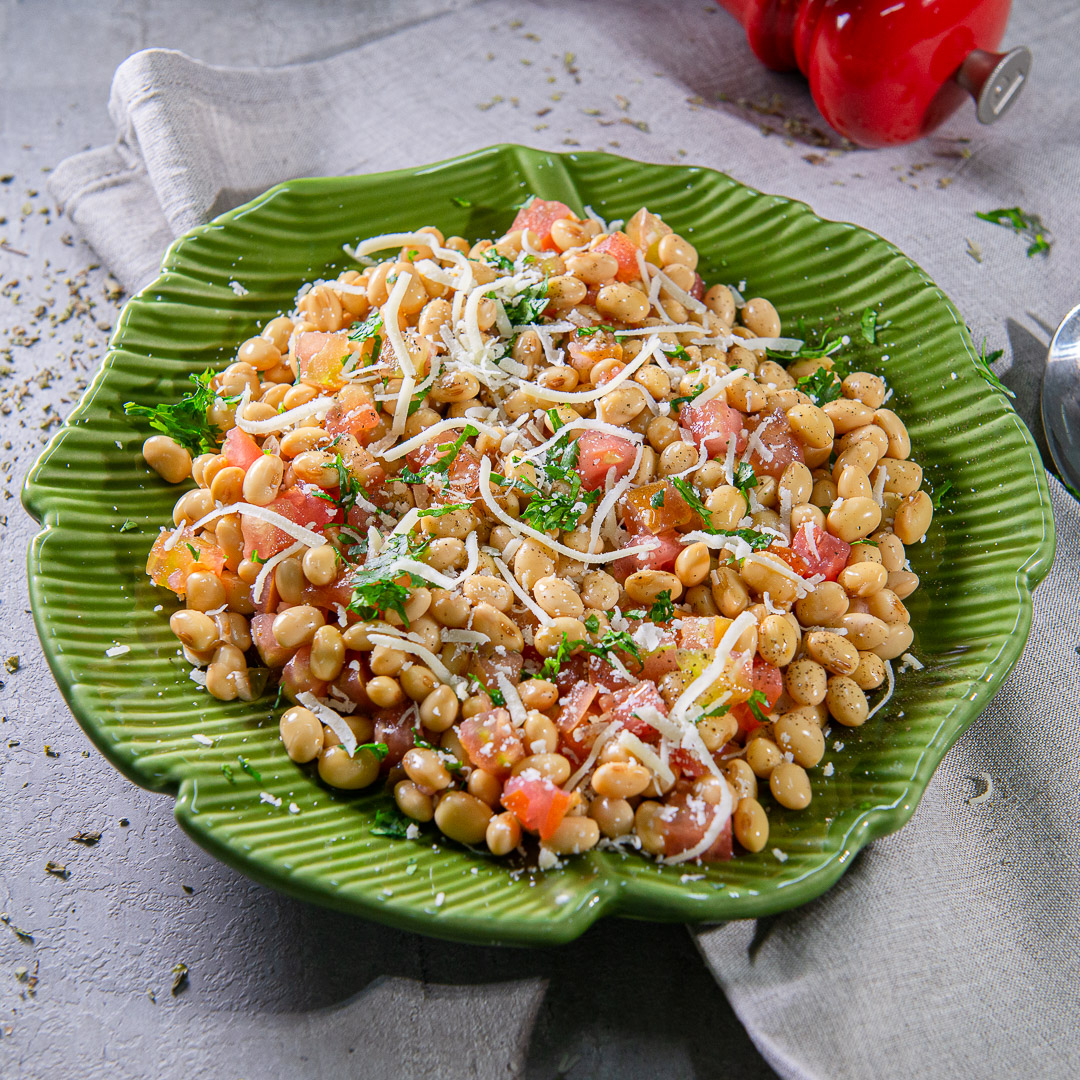 Salada de Soja em Grãos com Queijo - Receita Saudável do Grupo PQ Alimentos