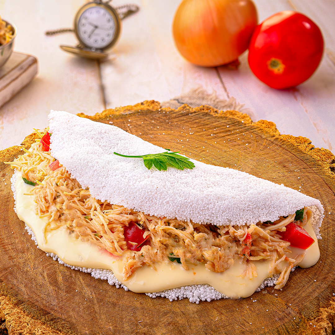 RECEITA: Tapioca de Frango com Requeijão - Grupo PQ Alimentos