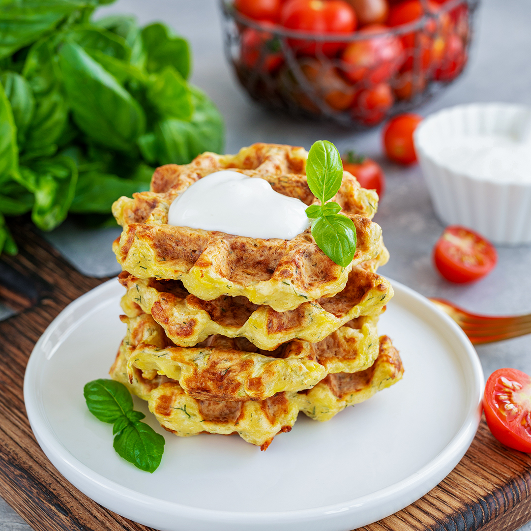 RECEITA: Waffle com Queijo e Ervas - Grupo PQ Alimentos