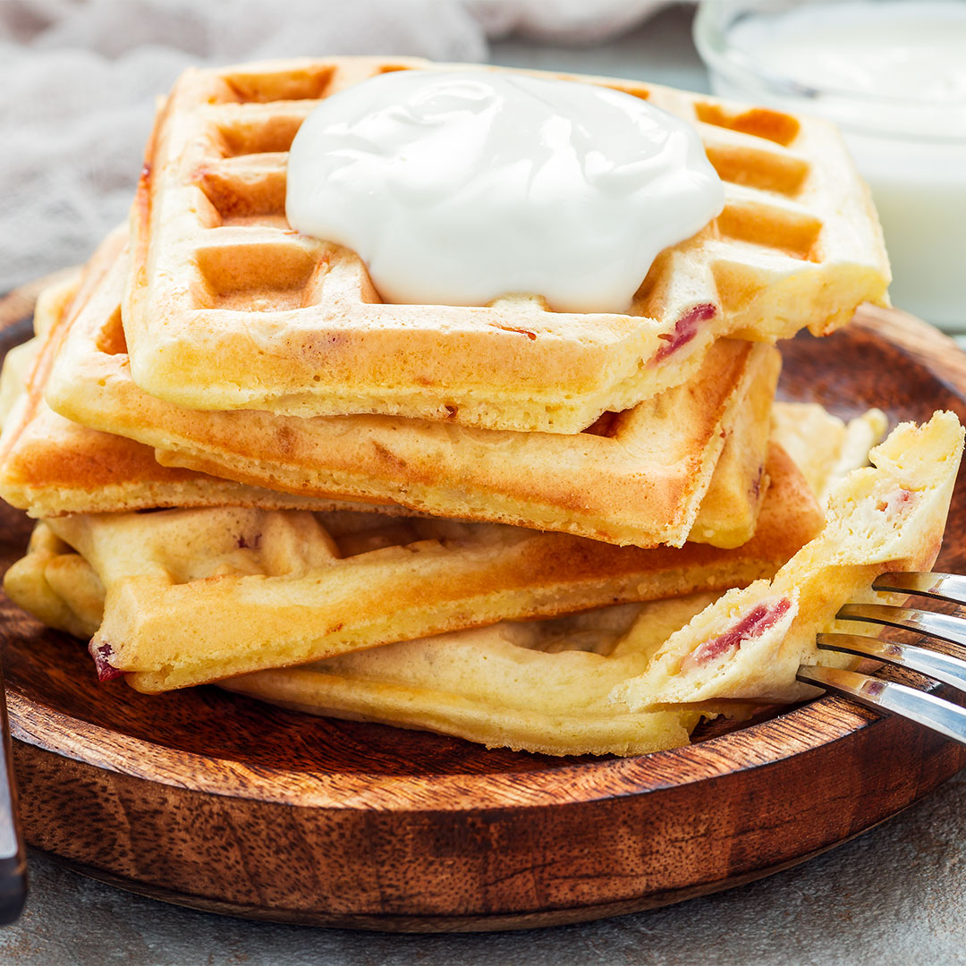 RECEITA: Waffle de Bacon - Grupo PQ Alimentos