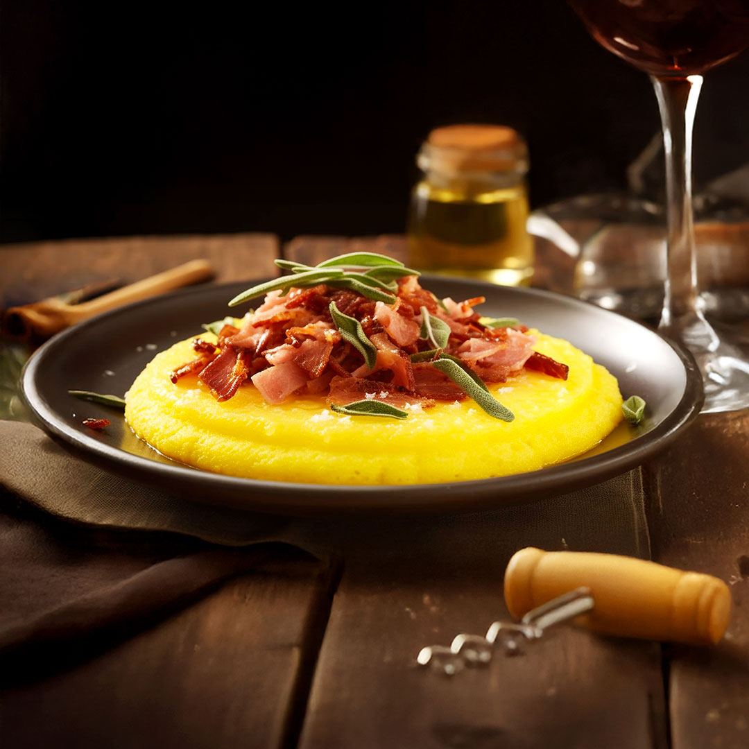 RECEITA: Polenta Cremosa com Bacon Crocante - Grupo PQ Alimentos